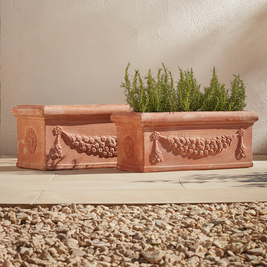 Fiorella Terracotta Garden Trough | Handmade Tuscan Pot – Gardenesque