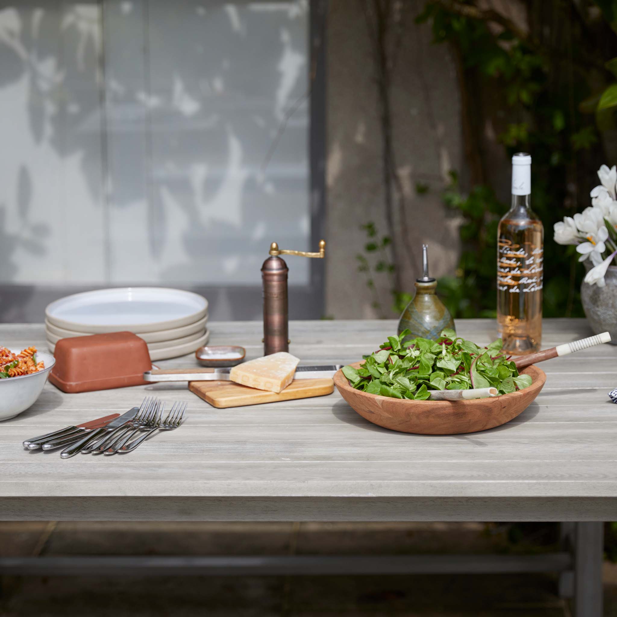 Picnic Style Wooden Table and Benches Furniture Set | Gardenesque