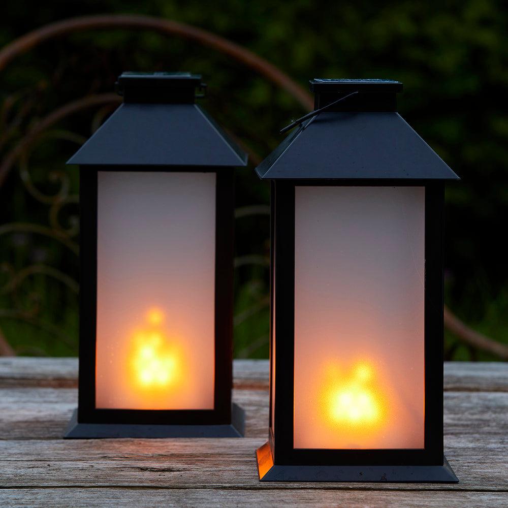 LED Solar Hurricane Lantern | Batteries Included | Gardenesque